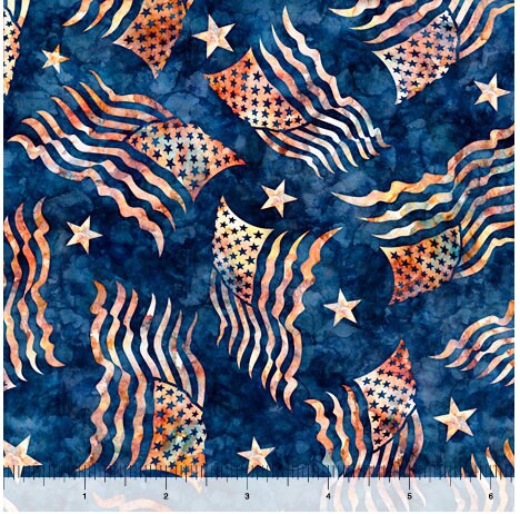 Liberty Glory Freedom Flag Toss Fabric by the yard / Lady | Etsy