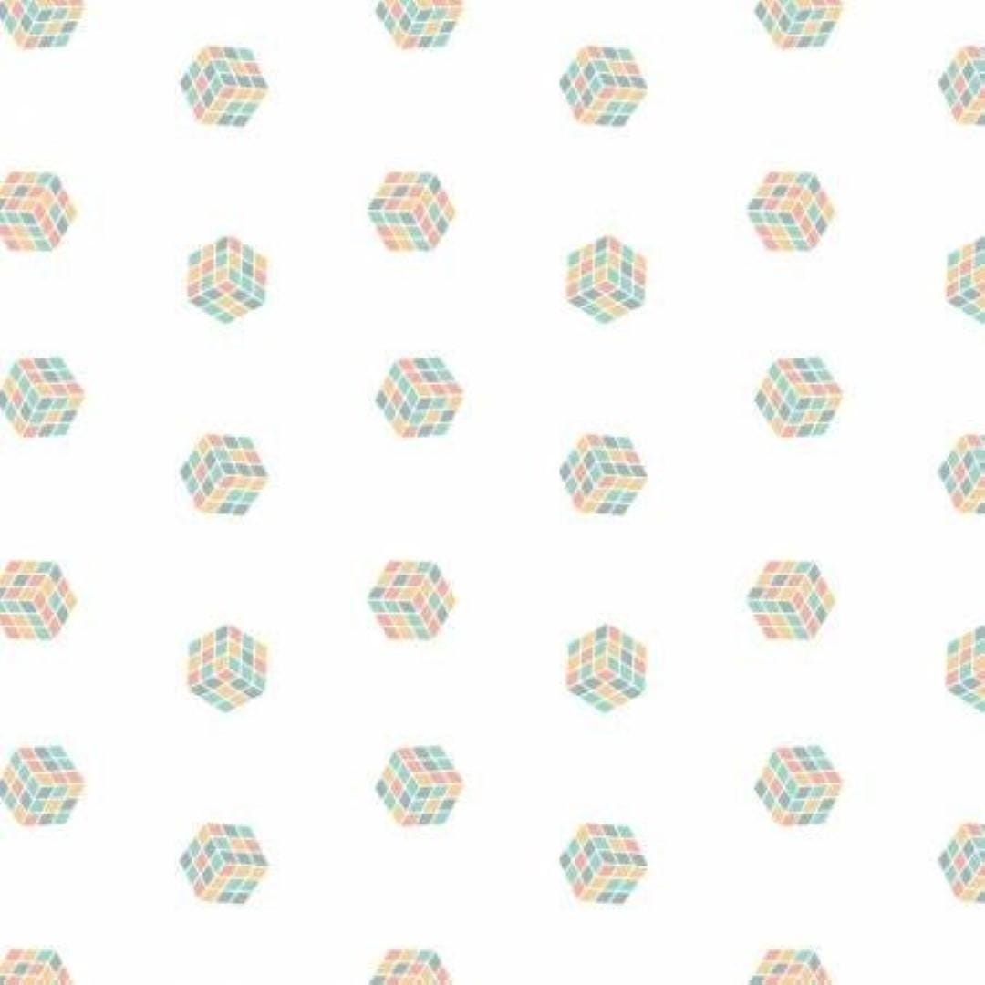 Rubik's Cube Fabric by the Yard by Camelot Fabric / Mini Tiny Cubes ...