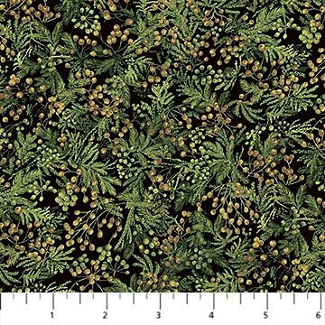 Pine Branches Fabric / Cabin View Collection by Northcott Fabrics ...
