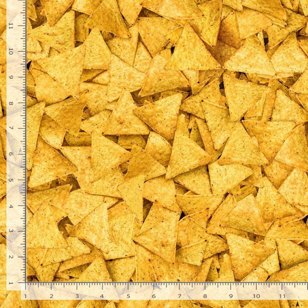 In Queso Emergency Delicious Nacho Chips Fabric by Timeless Treasures ...