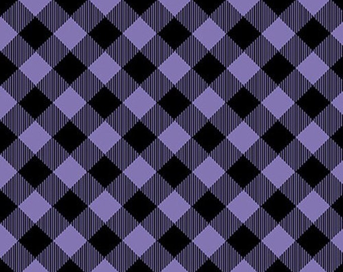 Purplebuffalo Plaid Fabric Buffalo Check in Purple by Domesticate ...