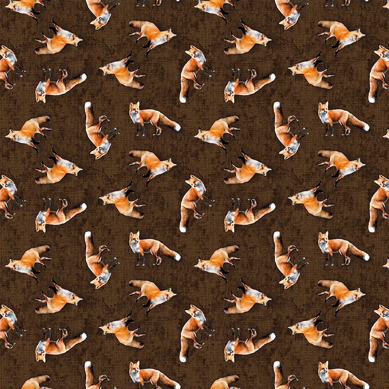 Fox Print Fabric - Etsy