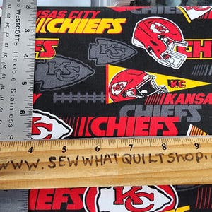 NFL Kansas City Chiefs Fabric / Licensed NFL Fabric From Fabric ...