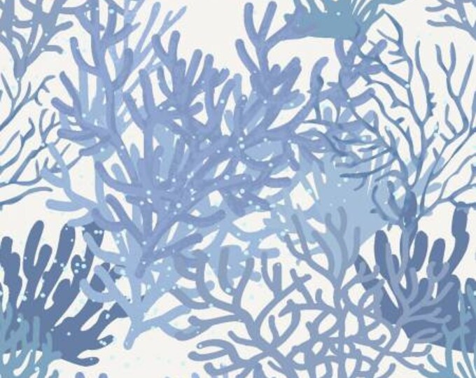 Seashell Wishes Digital Sea Life Fabric by Clothworks Coral Forest on ...
