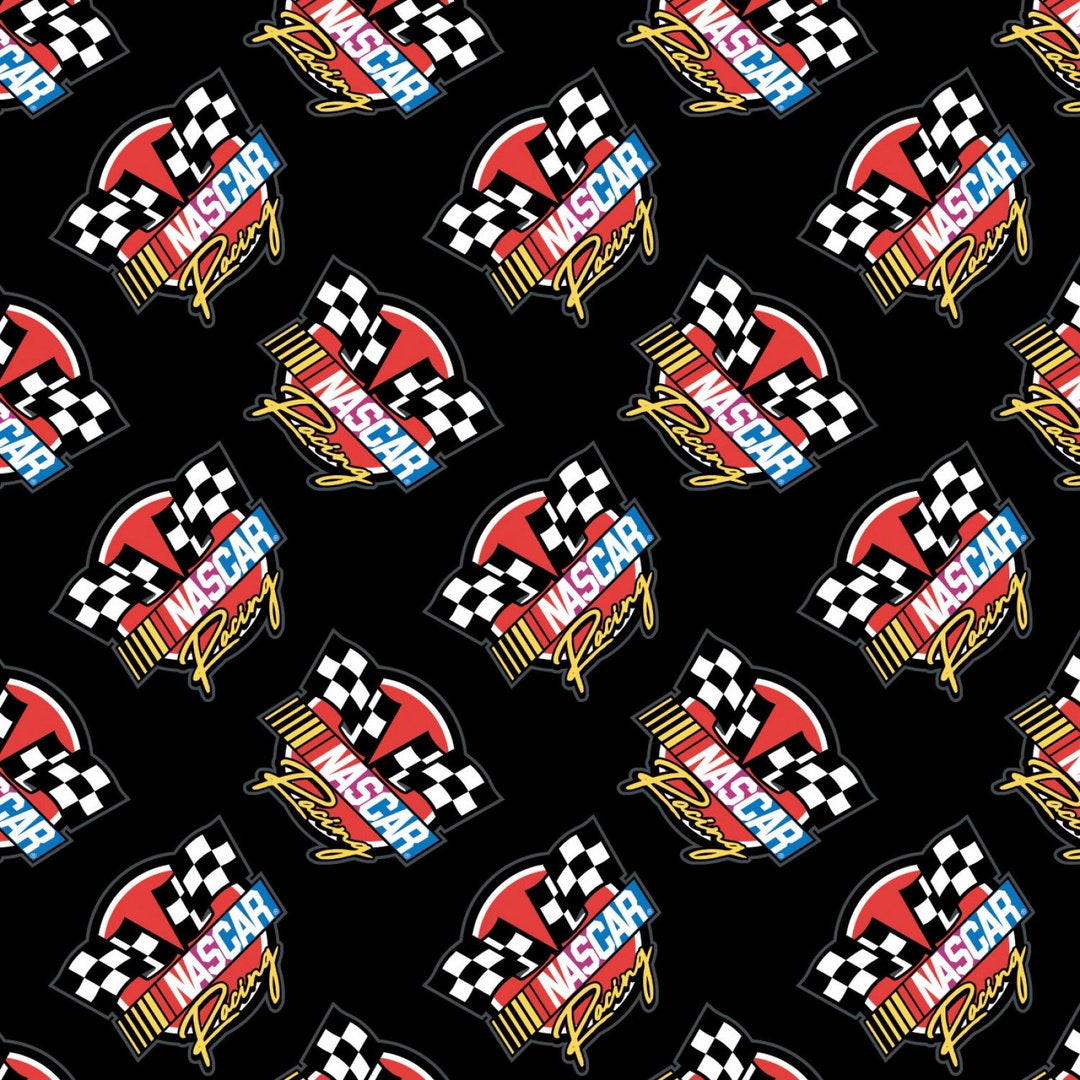 Nascar Racing Fabric / Retro Racing Nascar on Bluefabric / - Etsy