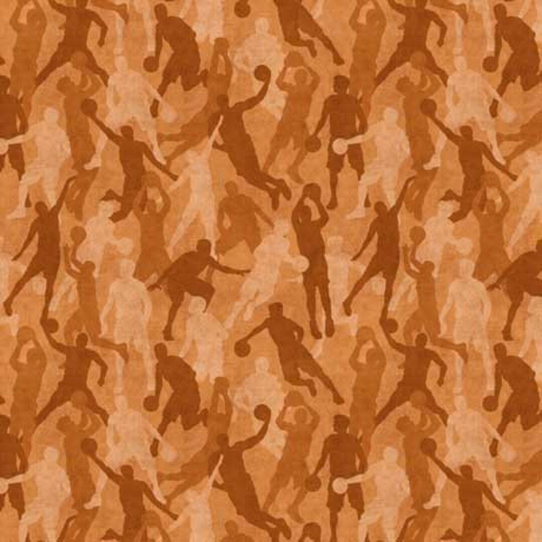 Basketball Fabric / Slam Dunk Basketball Player Silhouette Fabric by ...