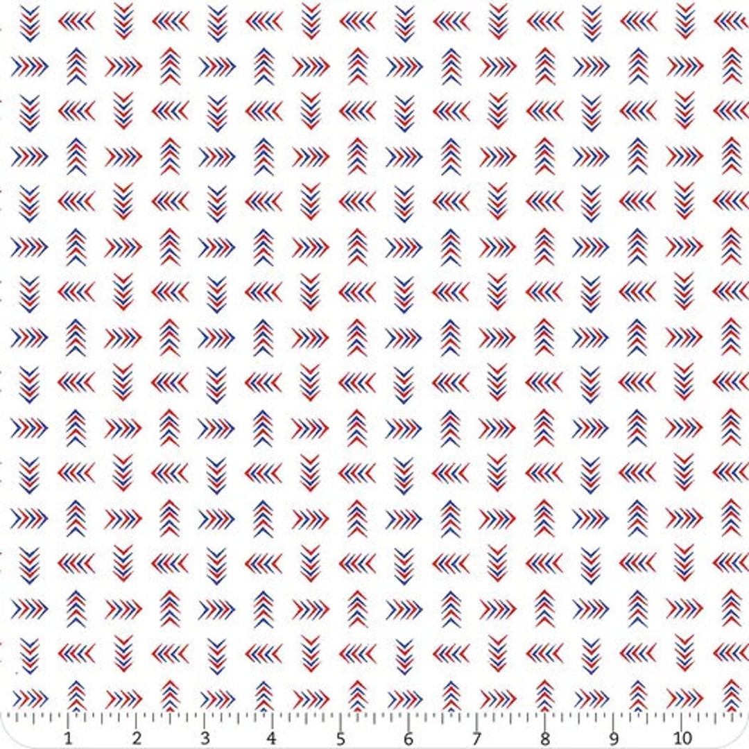 Anthem Patriotic Arrows on White Fabric by Blank Quilting / Lady ...