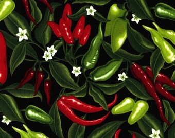 Chili Pepper Fabric | Etsy