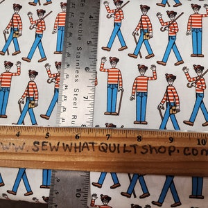 Where's Waldo Fabric / Where's Waldo Crowd on White Fabric by Camelot Fabrics Yardage and Fat ...