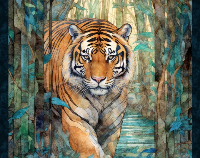 Tiger Panel / Eye of the Tiger by Morris Creative Group 36" Panel ...