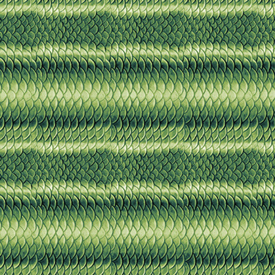 Fishing Fabric, Green Fish Scales / Reel Fun Fish Collection by Blank ...