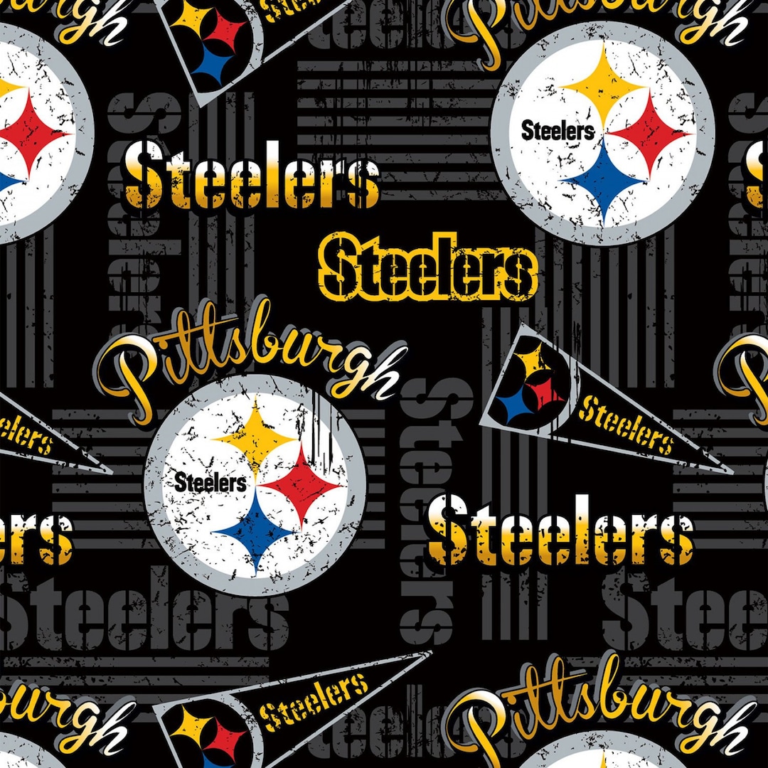 NFL Pittsburgh Steelers Fabric / Licensed NFL Cotton Fabric From Fabric ...
