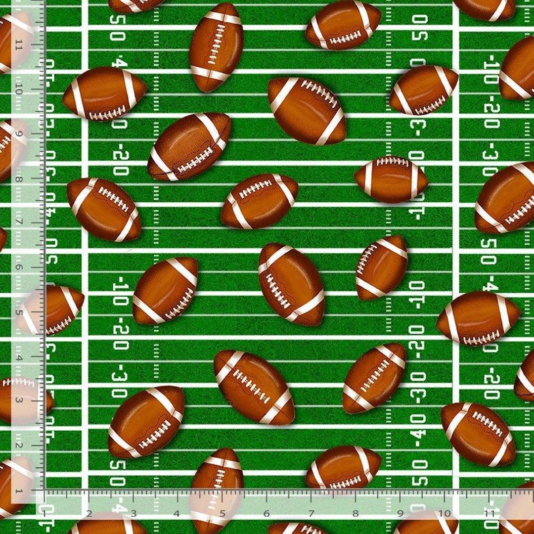 Football Fabrics / Footballs on Ground Football Season Yardage ...