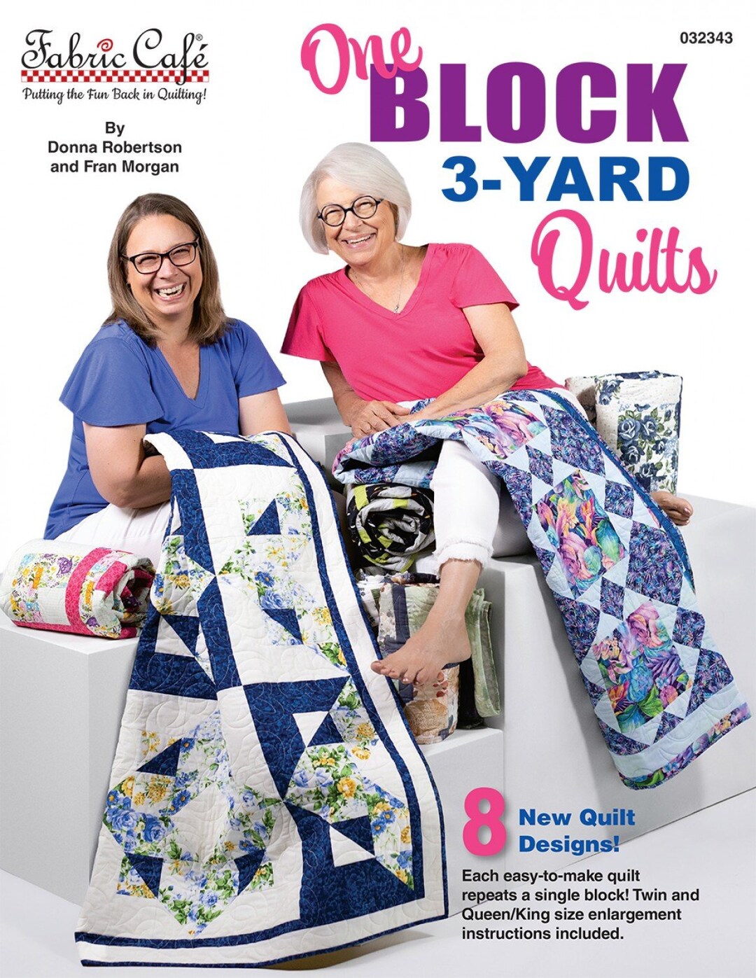 One Block 3-yard Quilts in a Jiffy Book Quick & Easy 3 Yard Quilts Book of 8 Design Patterns by ...