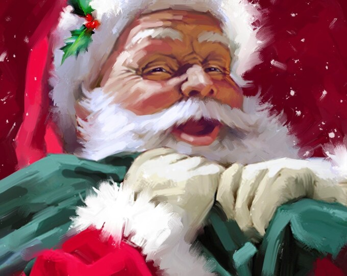 Santa's Portrait 36" Panel Christmas Santa Clause Panel / Holiday ...