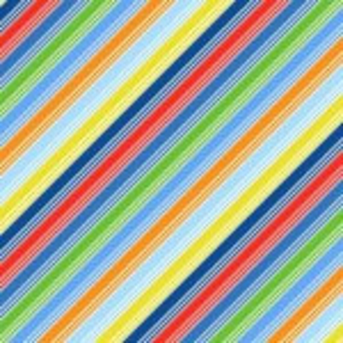 Things That Go Diagonal Multi Colored Stripes Fabric / Things | Etsy
