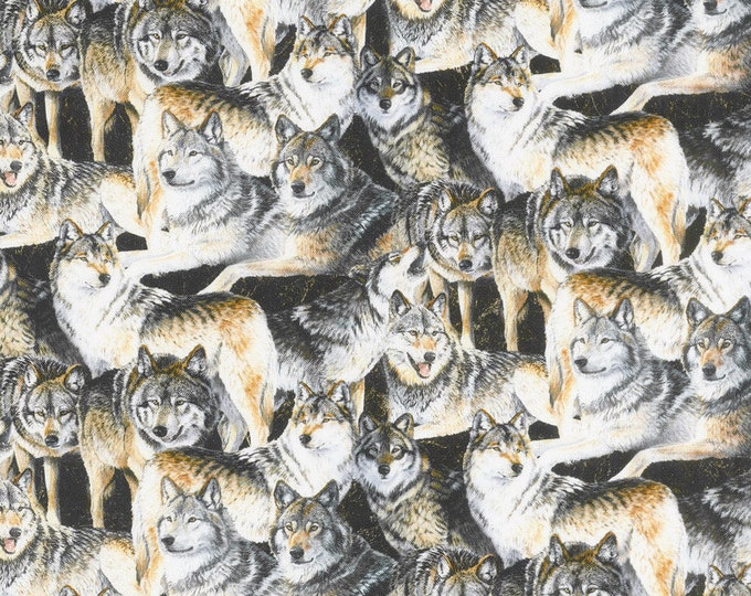 31x44" Remnant Wolf Fabric / Wolves Fabric / Resting Point Wolves - Etsy