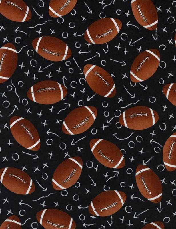 Football Fabrics / Football Yardage / Football Fabric by the - Etsy