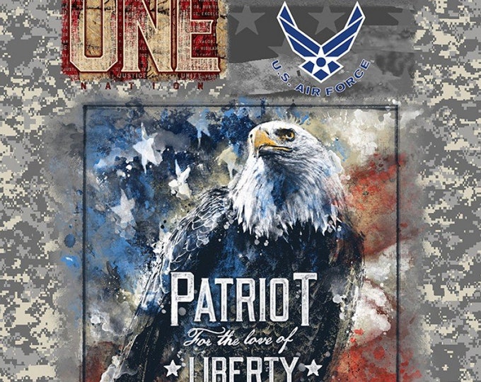 Air Force Quilt Fabric Panel / First Responders Military, Police & Fire ...