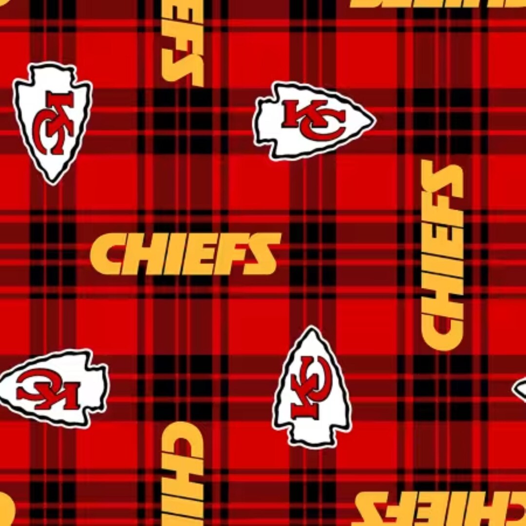 NFL FLEECE Kansas City Chiefs Fabric / KC Chiefs Fleece by the Yard 58 ...