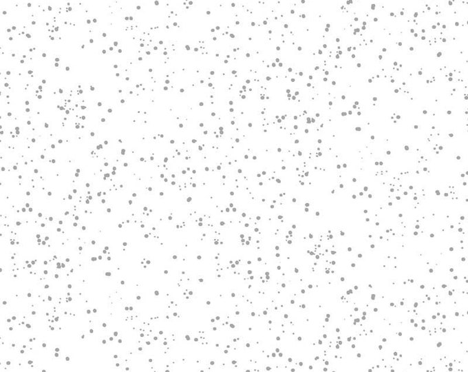 White With Metallic Silver Sparkle Dots / P&B Sparkle Fabric / Polka ...