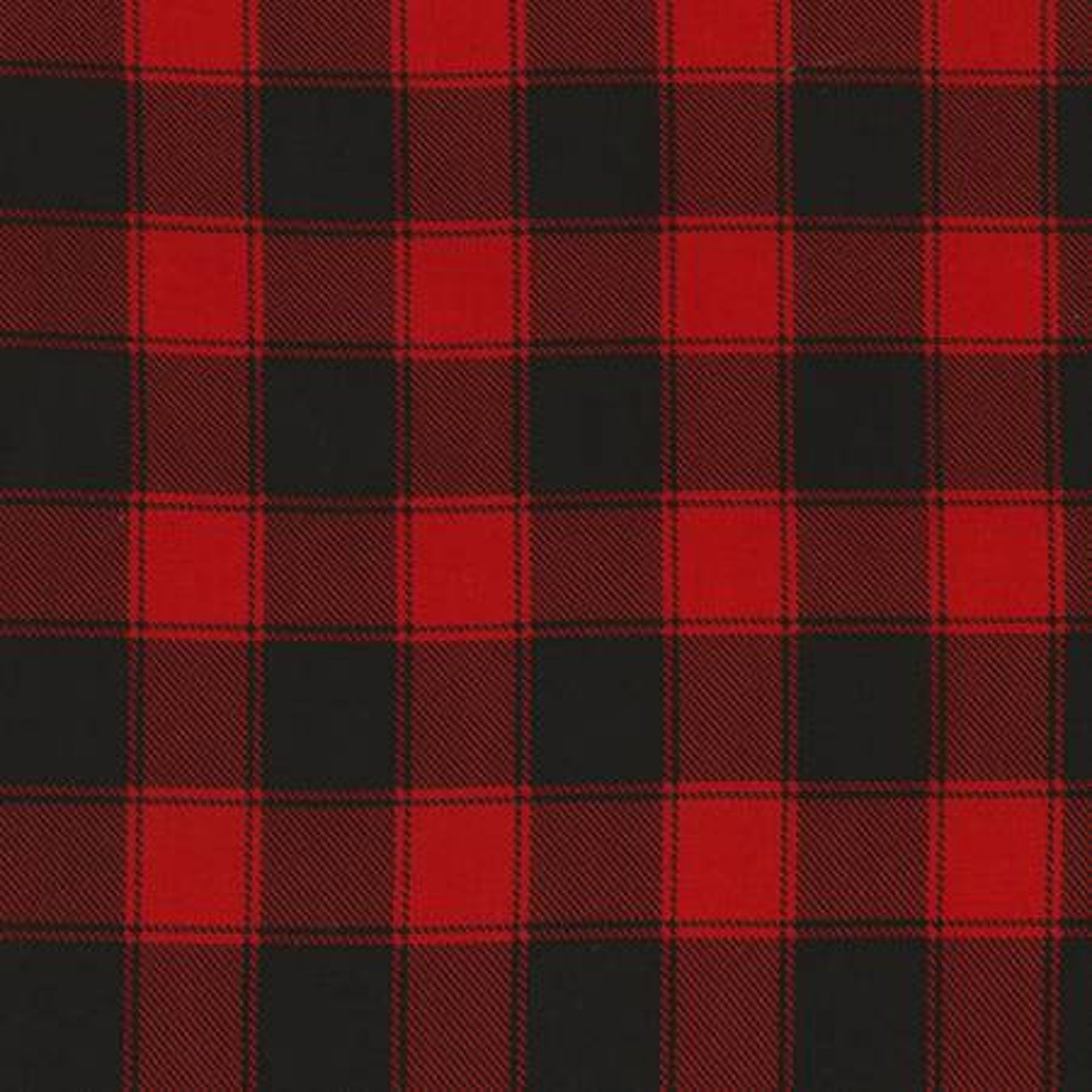 Buffalo Check Black & Red Check Fabric by the Yard / Winter and ...