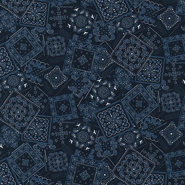 Navy Blue Paisley Fabric - Etsy