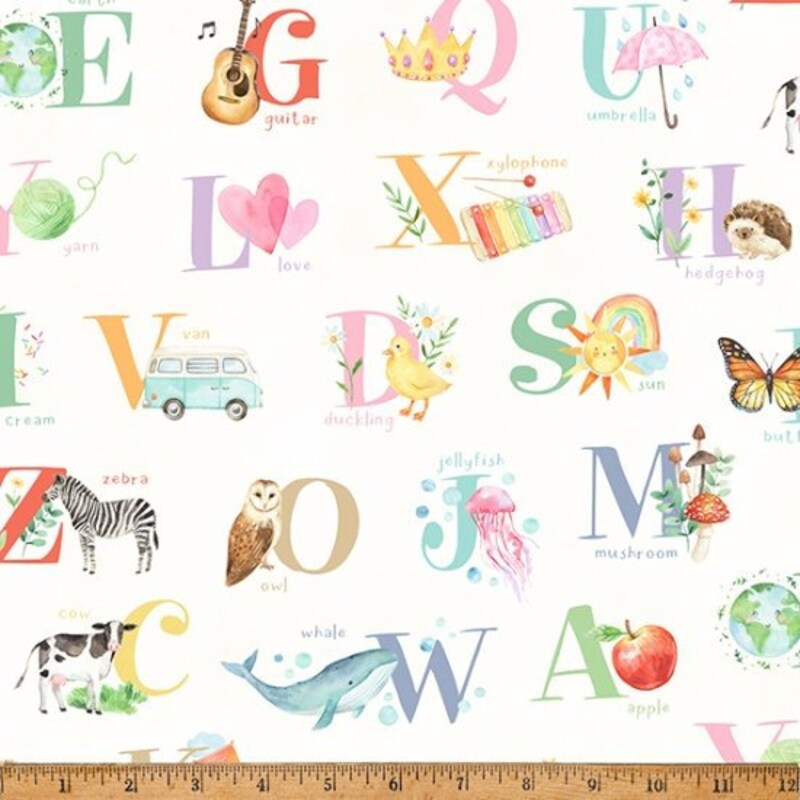 Alphabet Fabric - Etsy