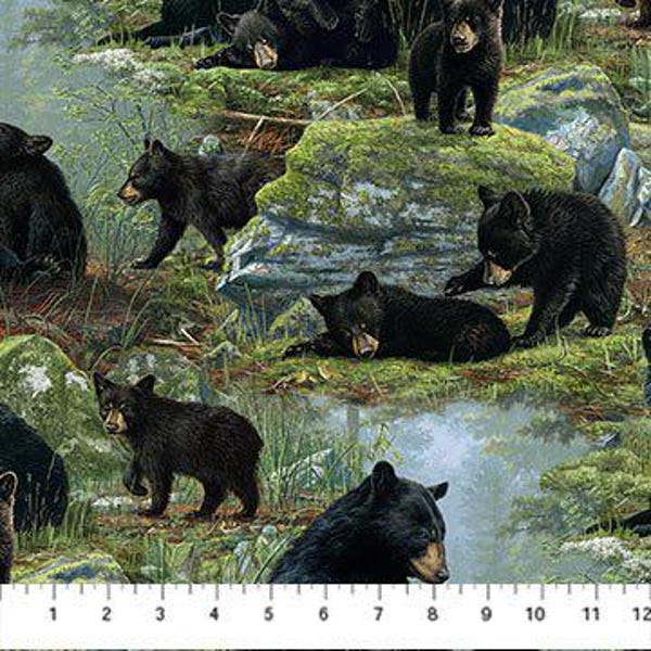 Bear fabric - Etsy