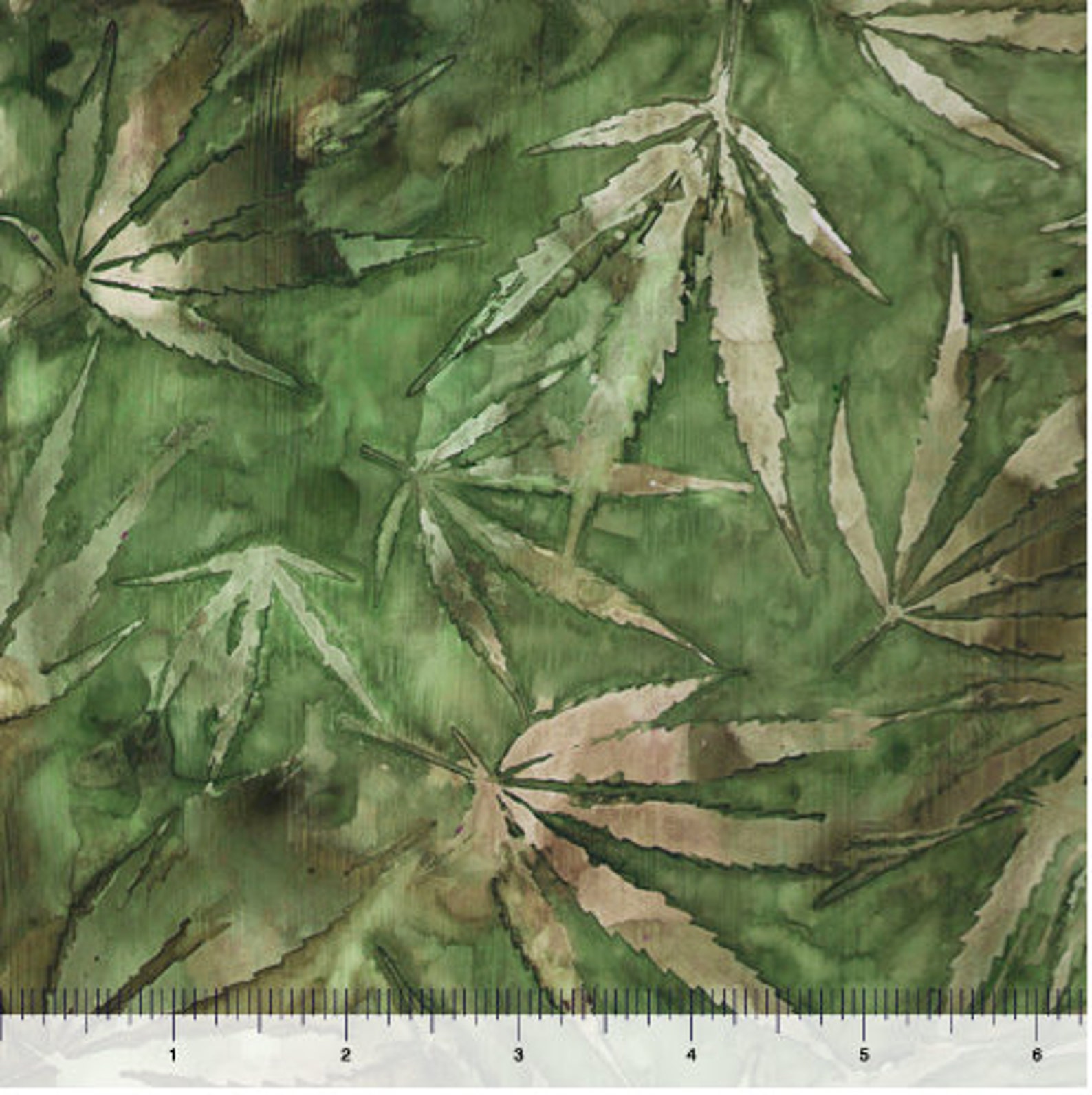 Cannabis Leaf Green Fabric / Cannabis by the Yard / QT Fabrics - Etsy