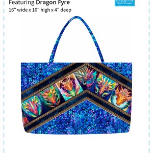 Border Stripe Tote Bag Pattern / Dragon Fyre Project Pattern Highland ...