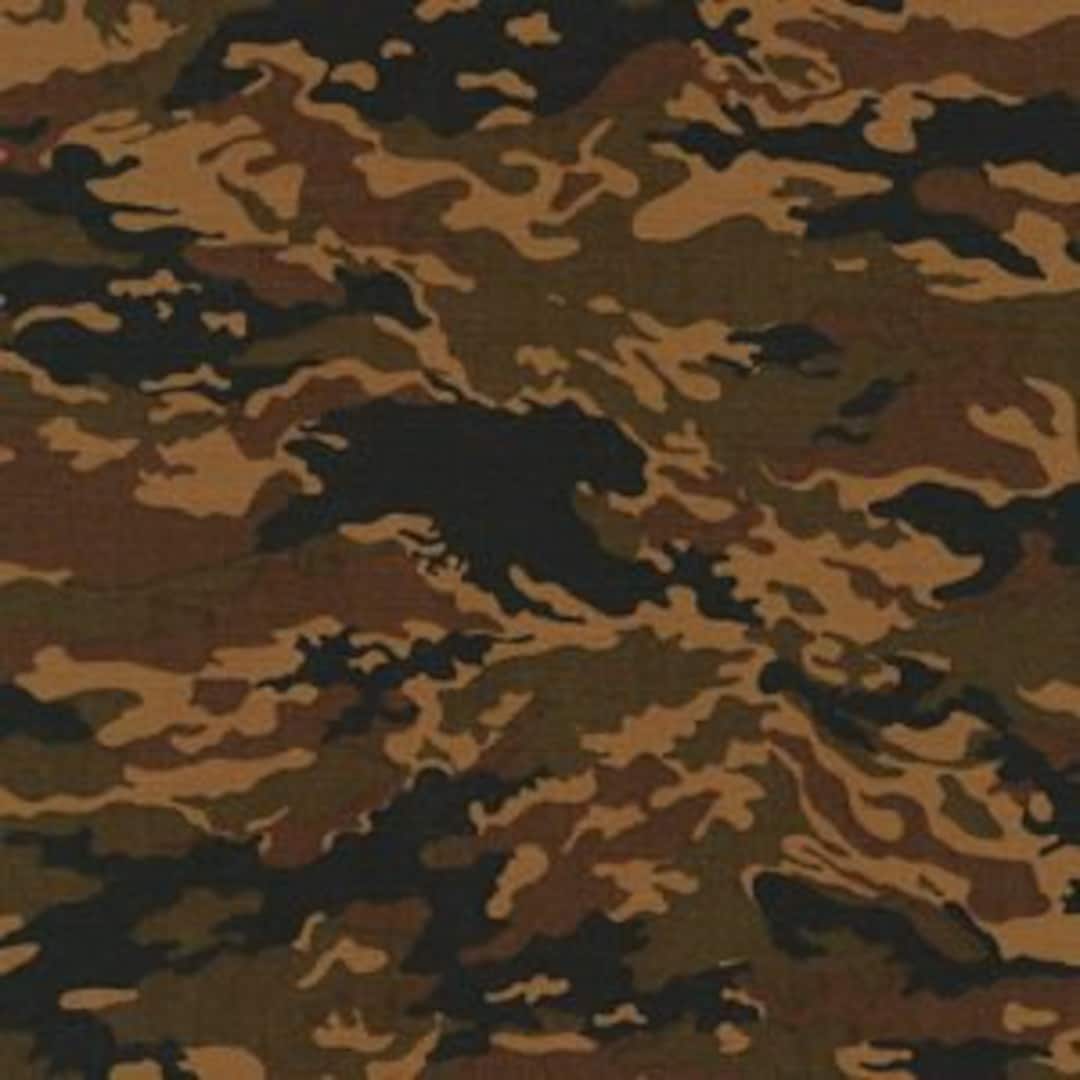 Camouflage Fabric / Brown Camo Fabric / Fall Camouflage Hunting Fabric ...