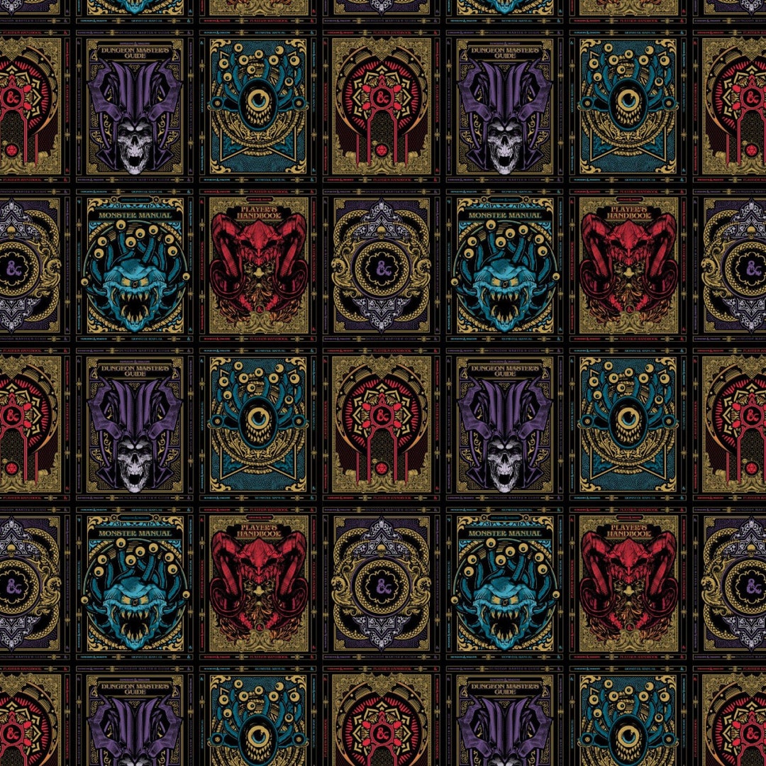 Dungeons and Dragons Fabric / Dungeons and Dragons Illustrated - Etsy