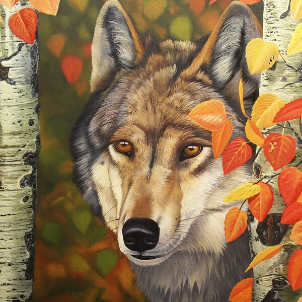 Wolf Fabric Panel - Etsy