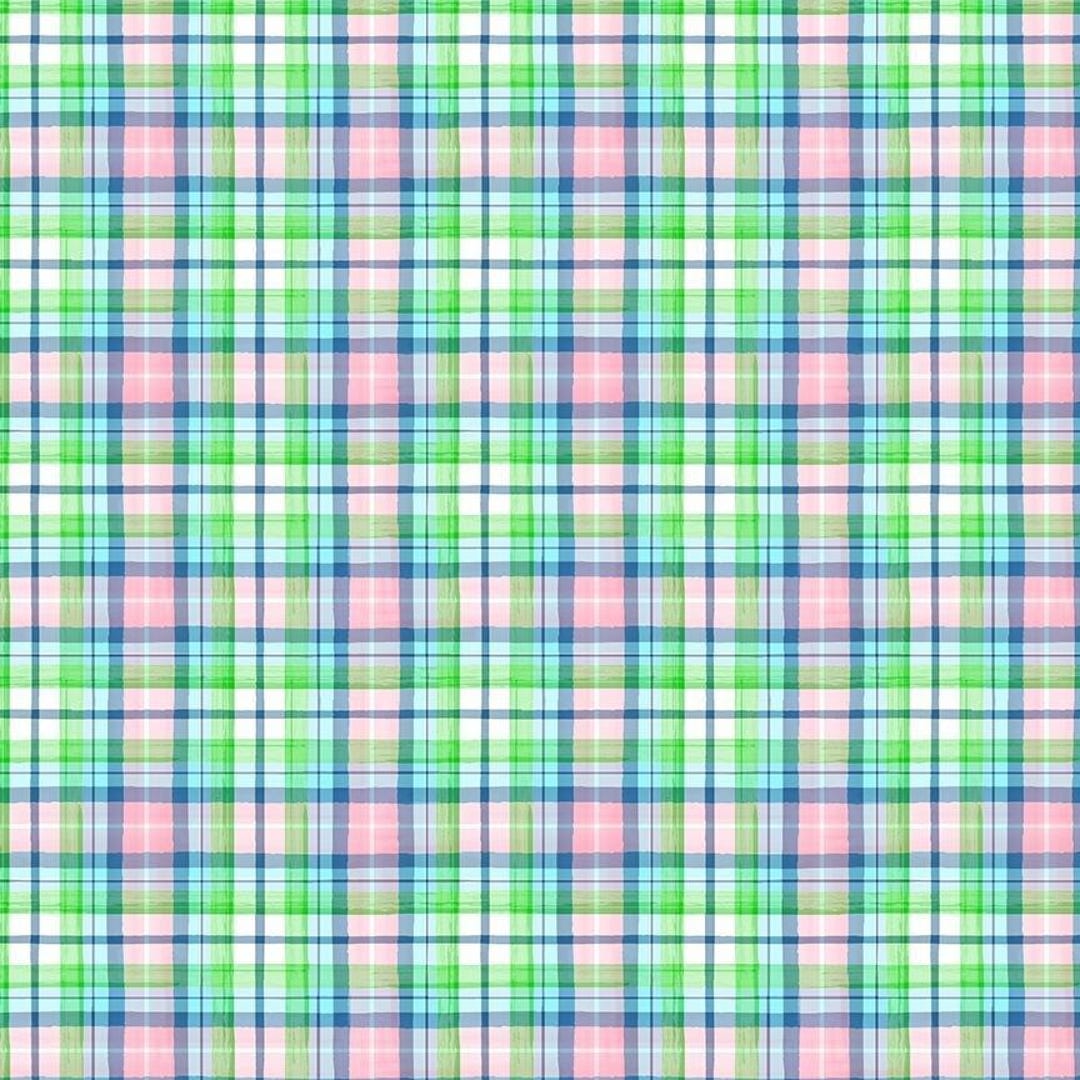 Easter Fabric, Easter Plaid Just Hatched Fabric Collection by the Yard ...
