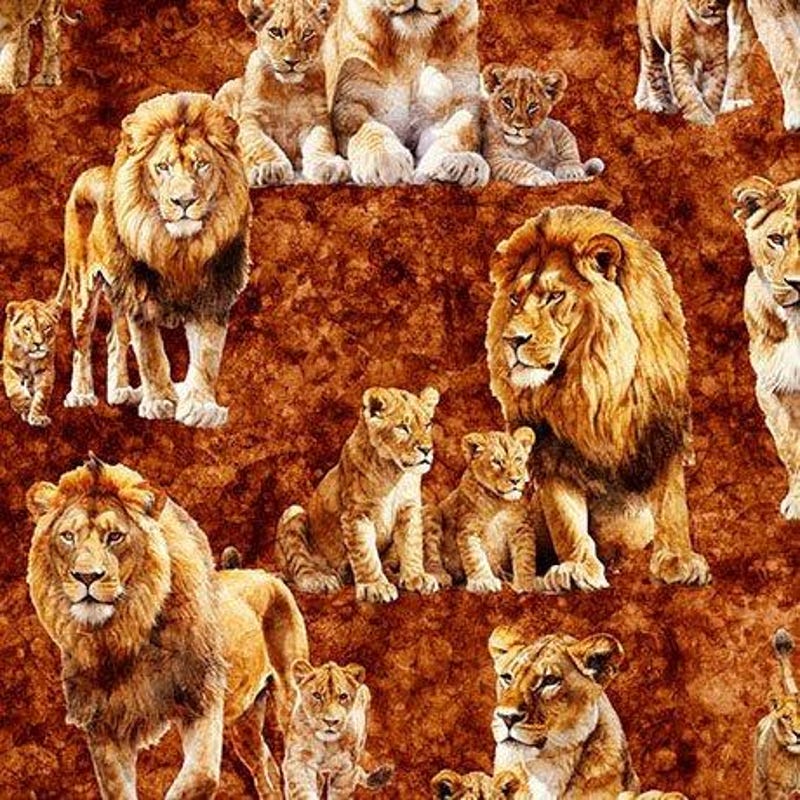Roar of the Lion Fabrics - Etsy