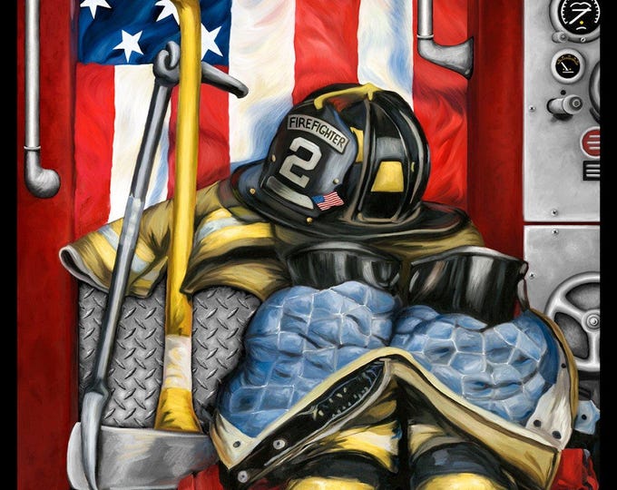 Firefighter Quilt Fabric Panel / 36" Fire Alarm Panel Fire Department ...