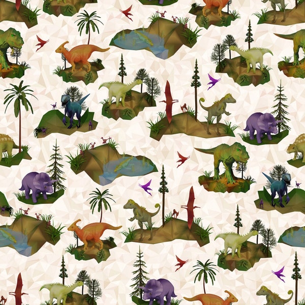 Dinosaur Fabric - Etsy