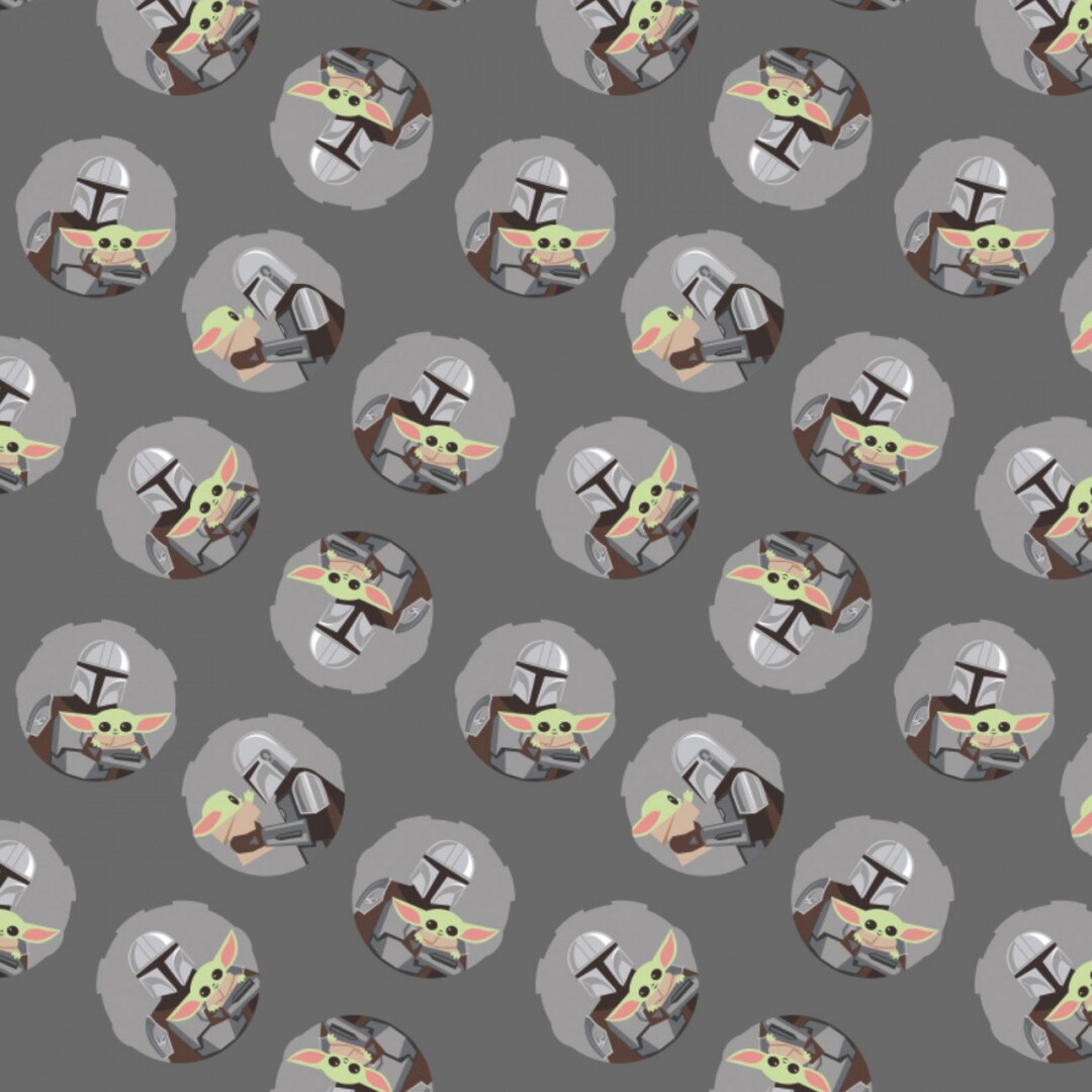 Star Wars Mandalorian & Baby Yoda Toss Fabric by the Yard / Camelot ...