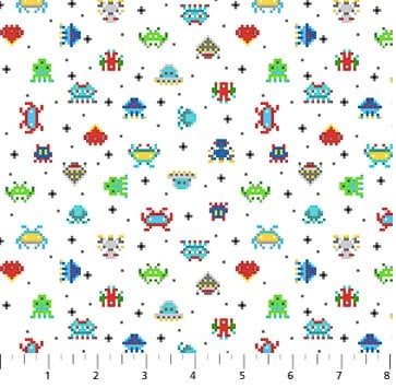 Space Invaders Fabric Gaming Zone Collection by Northcott - Etsy