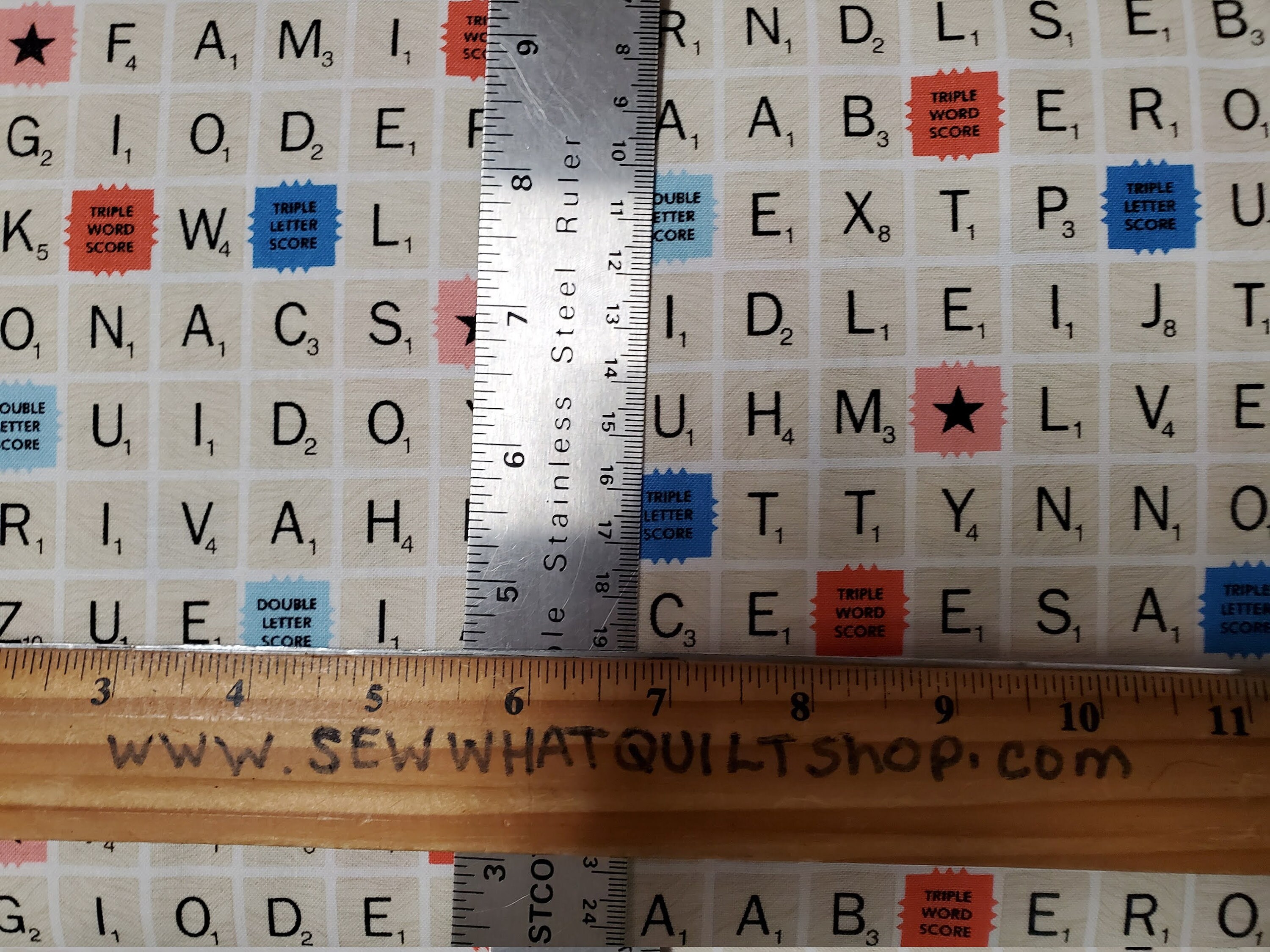 Scrabble Board Fabric Hasbro Games Fabric by the yard / | Etsy