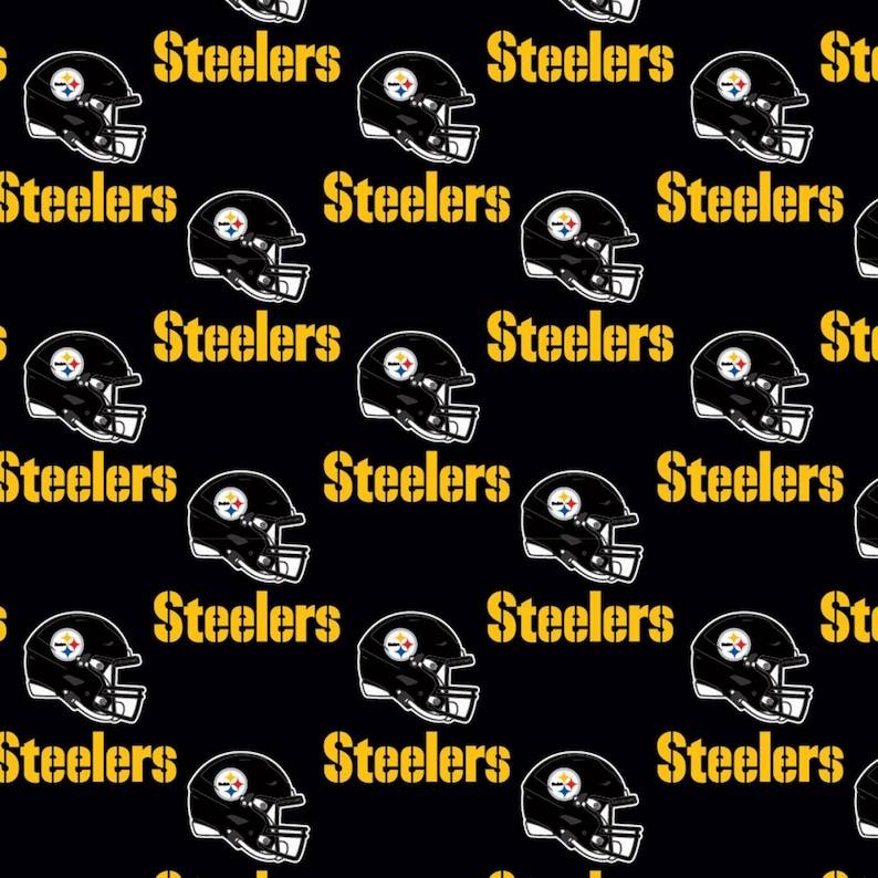 NFL Pittsburgh Steelers Fabric / Licensed NFL Cotton Fabric From Fabric ...
