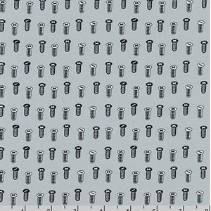 Screws on Gray Fabric by the Yard / Pleasures and Pastimes Nuts and ...