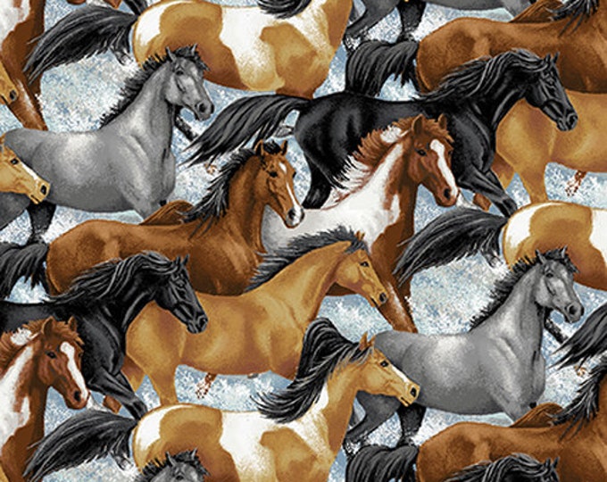 10x44 Remnant Running Horses Fabric / Horse Whisperer Collection - Etsy