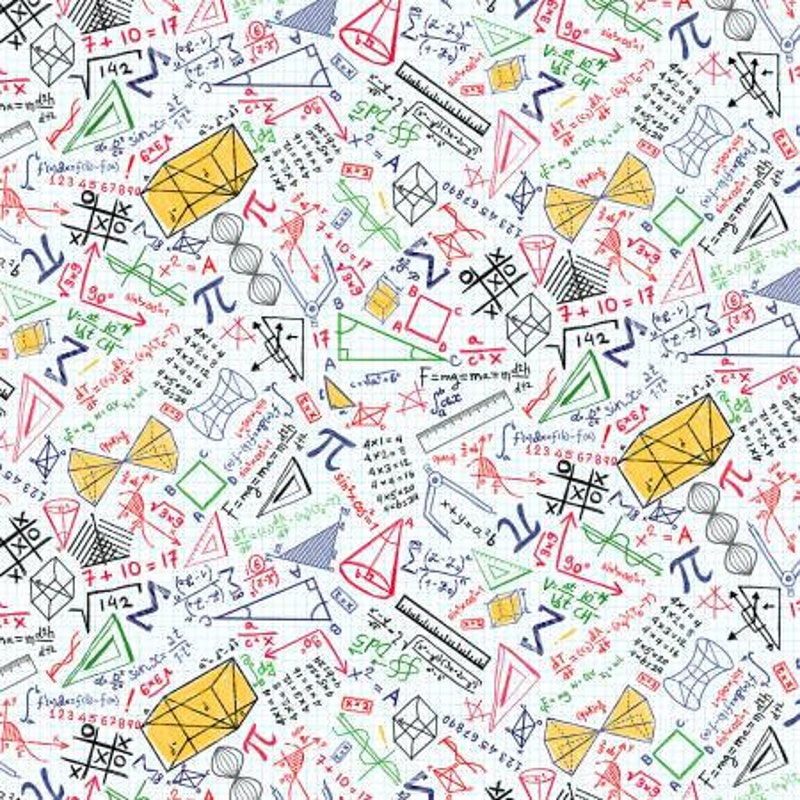 Math Fabric - Etsy