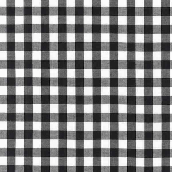 Black and White Plaid Fabric - Etsy