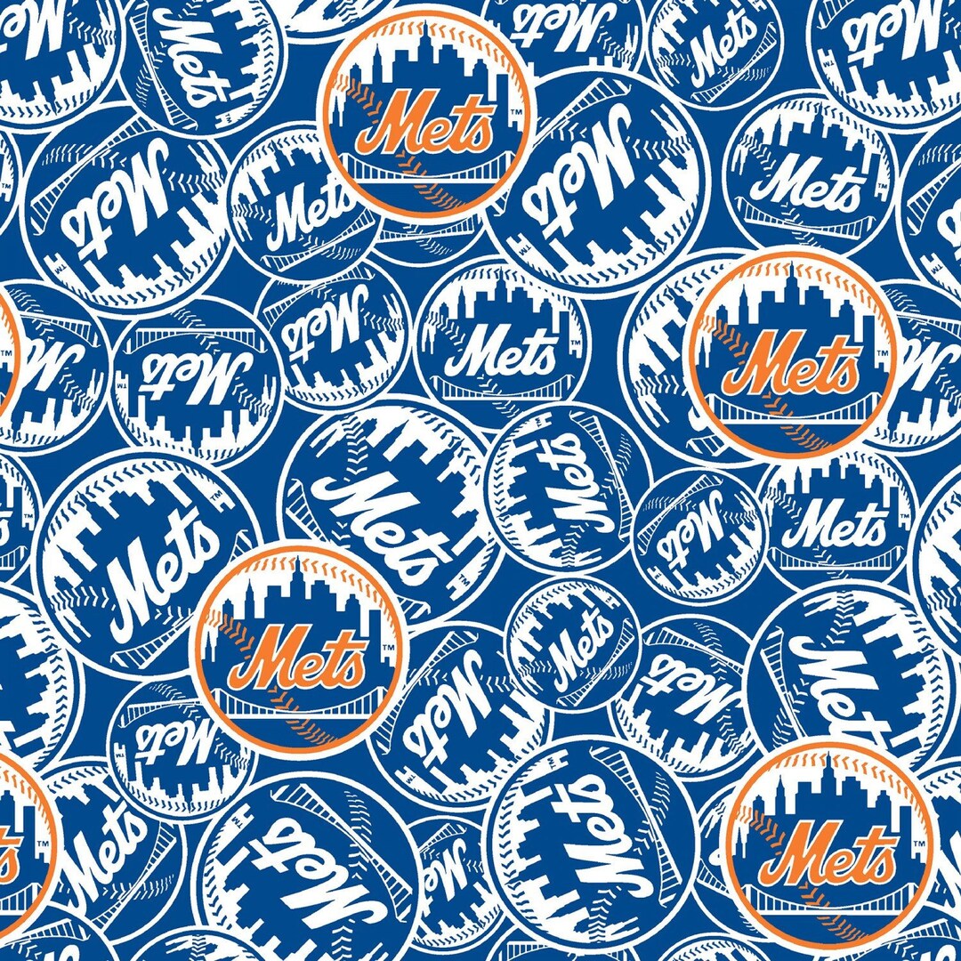 New York Mets MLB Fabric / Major League Baseball Fabric by Fabric ...