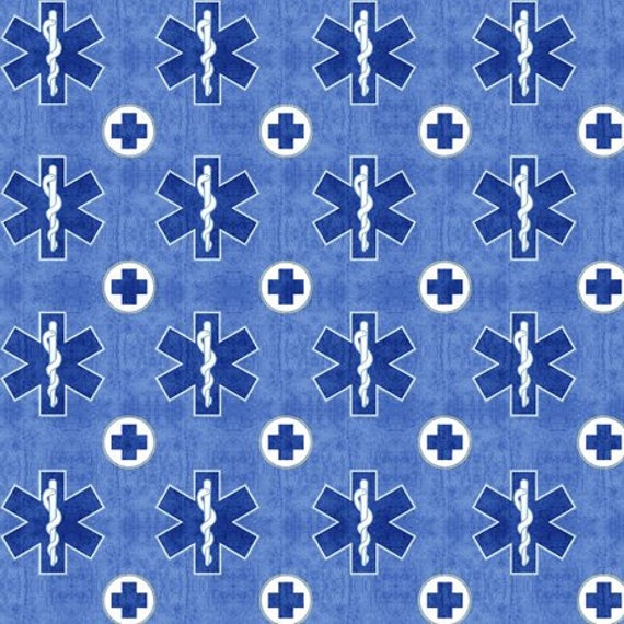 What the Dr Ordered EMS Symbols Fabric by the Yard From QT - Etsy