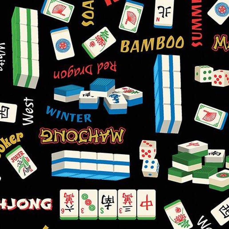 Mahjong Fabric by the Yard - Etsy
