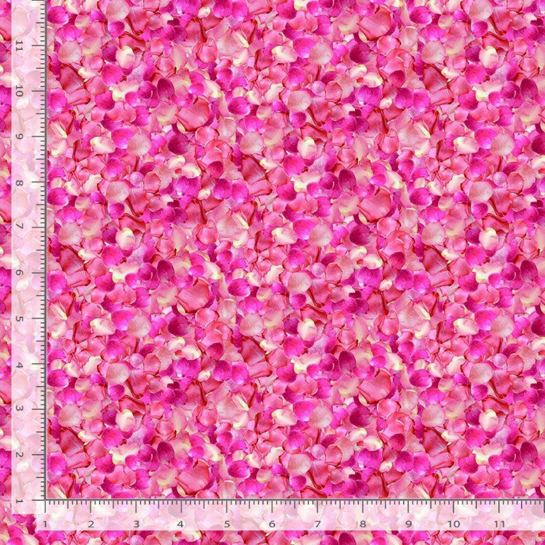 Packed Pink Rose Petals Bellerose Collection by Timeless Treasures ...